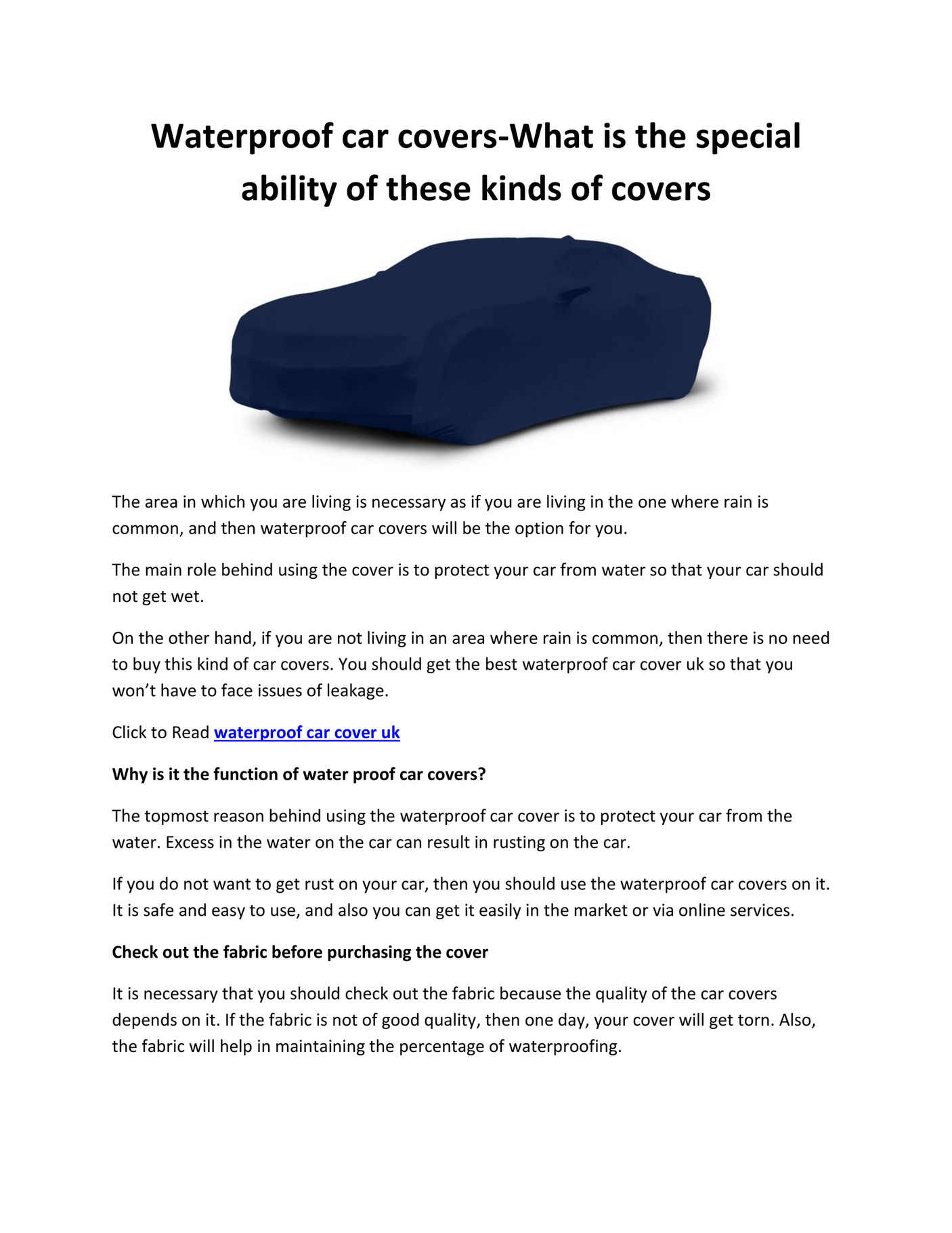 My publications - Waterproof-car-covers-What-is-the-special-ability-of ...