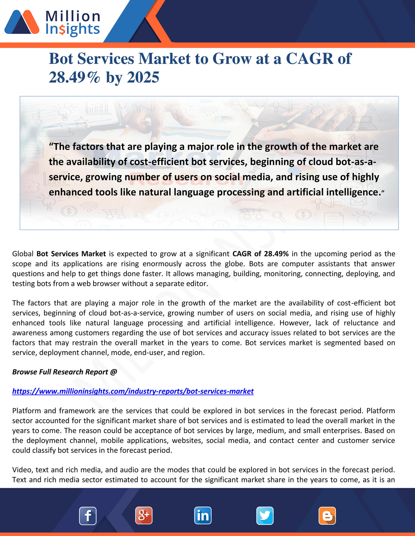 Million Insights - Bot Services Market to Grow at a CAGR of 28.49% by ...