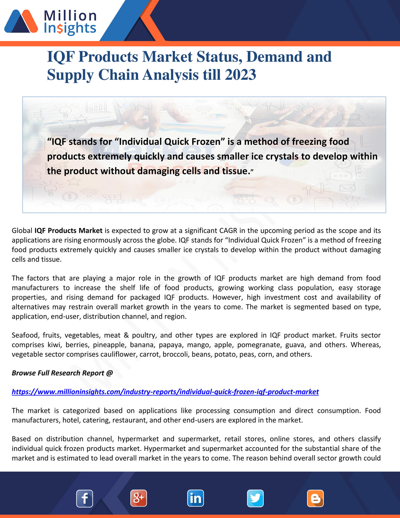 Million Insights - IQF Products Market Status, Demand and Supply Chain Analysis till 2023 - Page ...