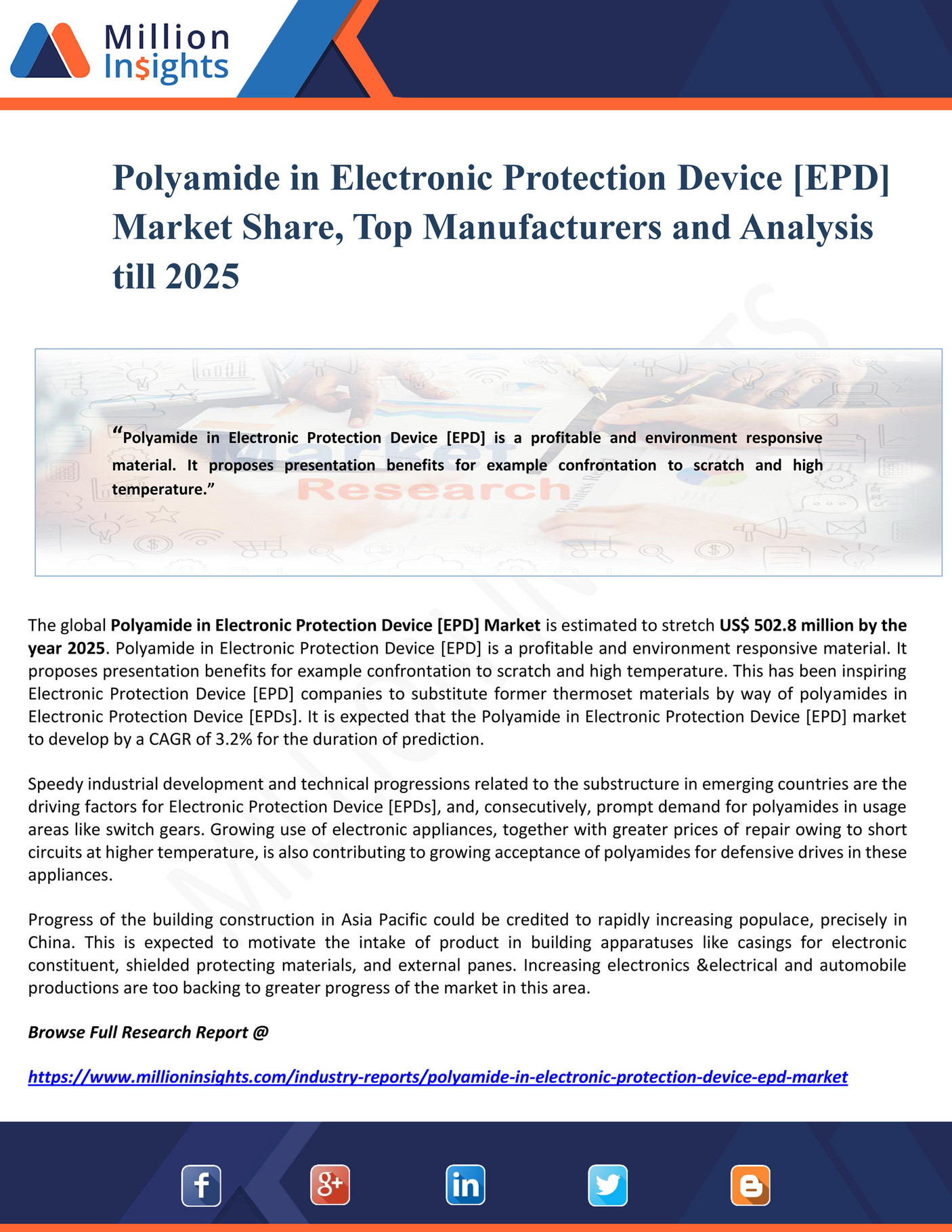 Million Insights - Polyamide in Electronic Protection Device [EPD ...