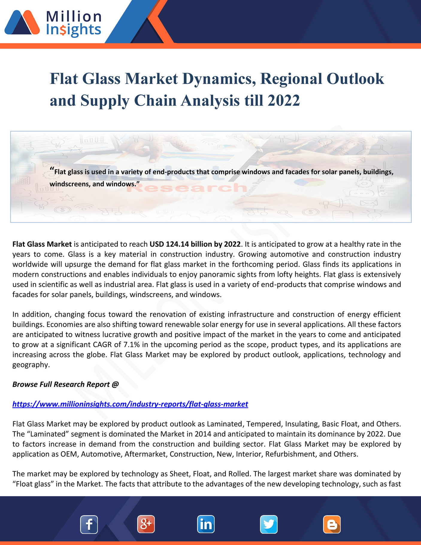 Million Insights - Flat Glass Market Dynamics, Regional Outlook and Supply Chain Analysis till ...