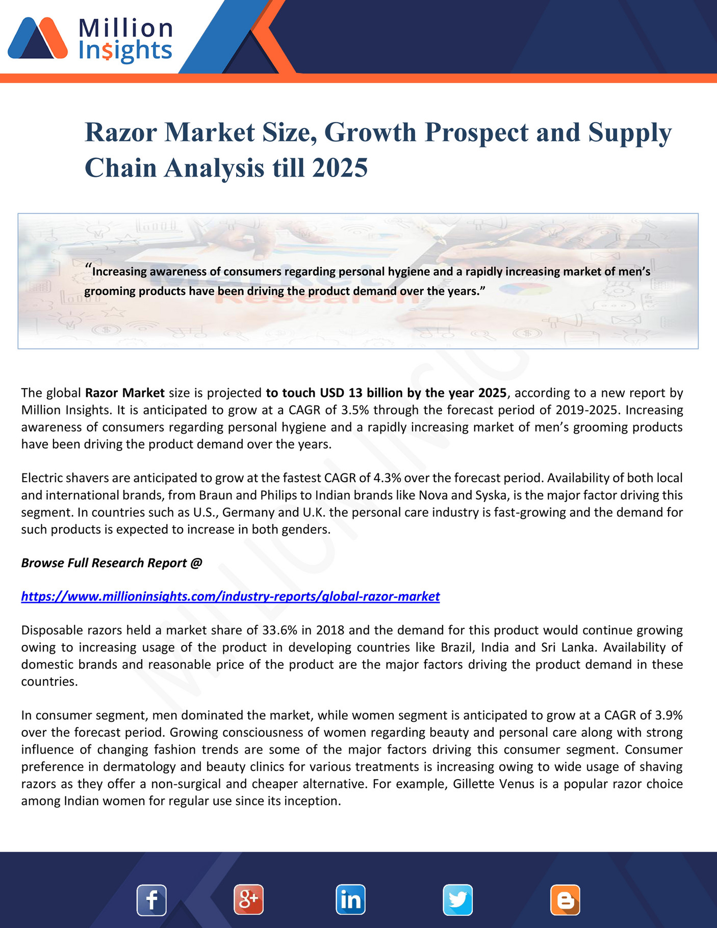 Million Insights - Razor Market Size, Growth Prospect and Supply Chain Analysis till 2025 - Page ...