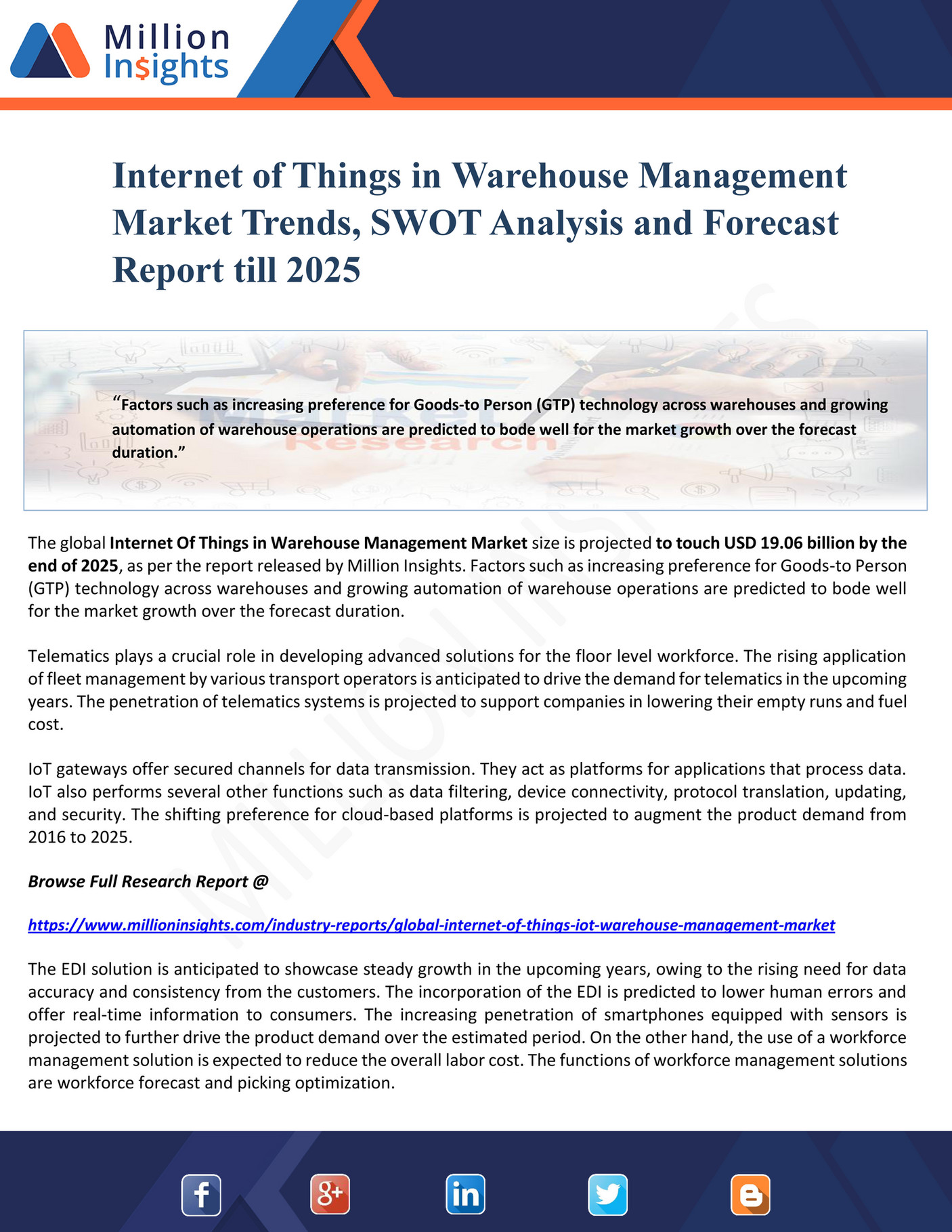 Million Insights - Internet of Things in Warehouse Management Market ...