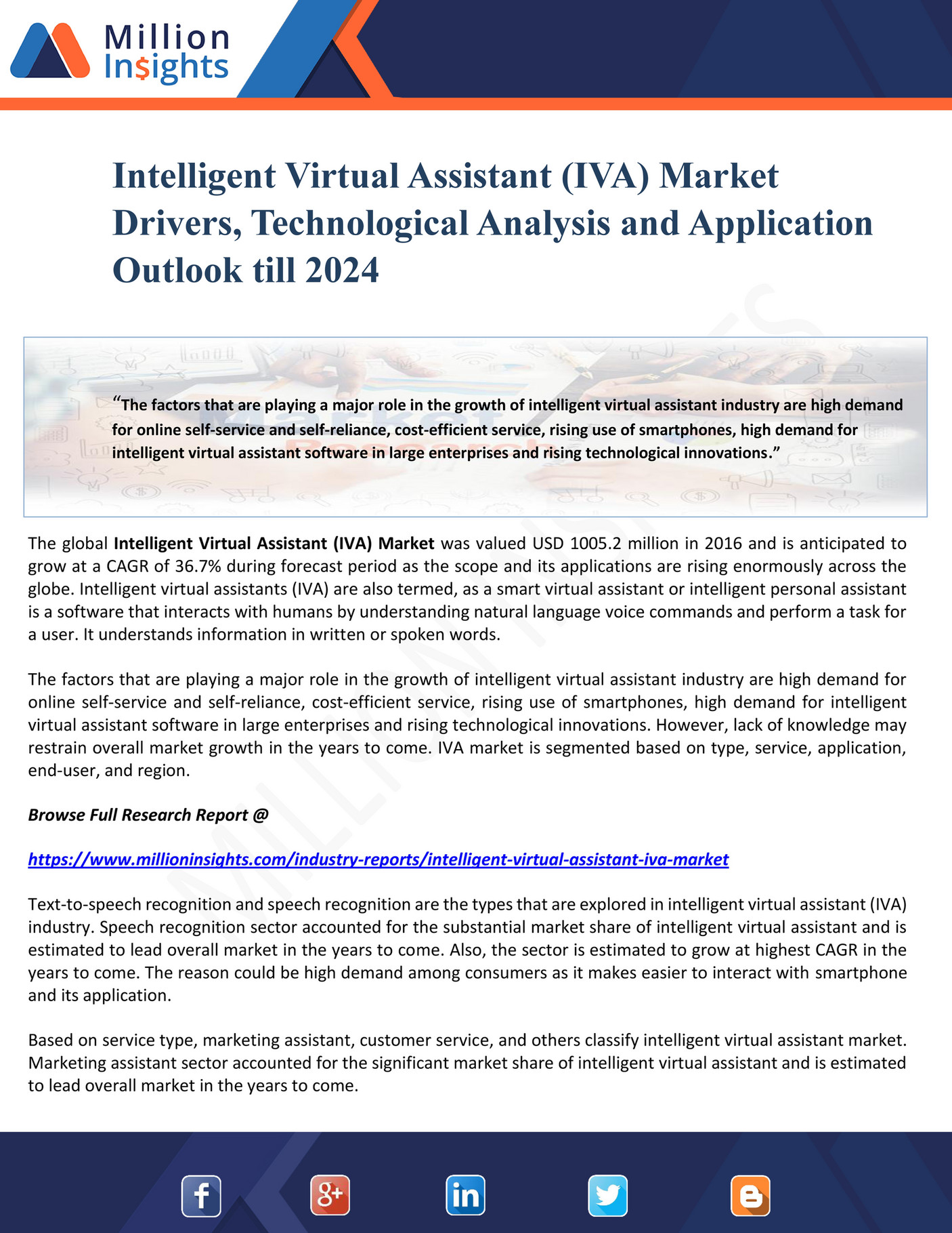 Million Insights - Intelligent Virtual Assistant (IVA) Market Drivers ...
