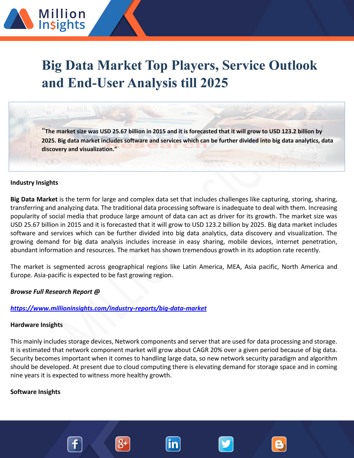 Million Insights - Big data Market Top Players, Service Outlook and End ...
