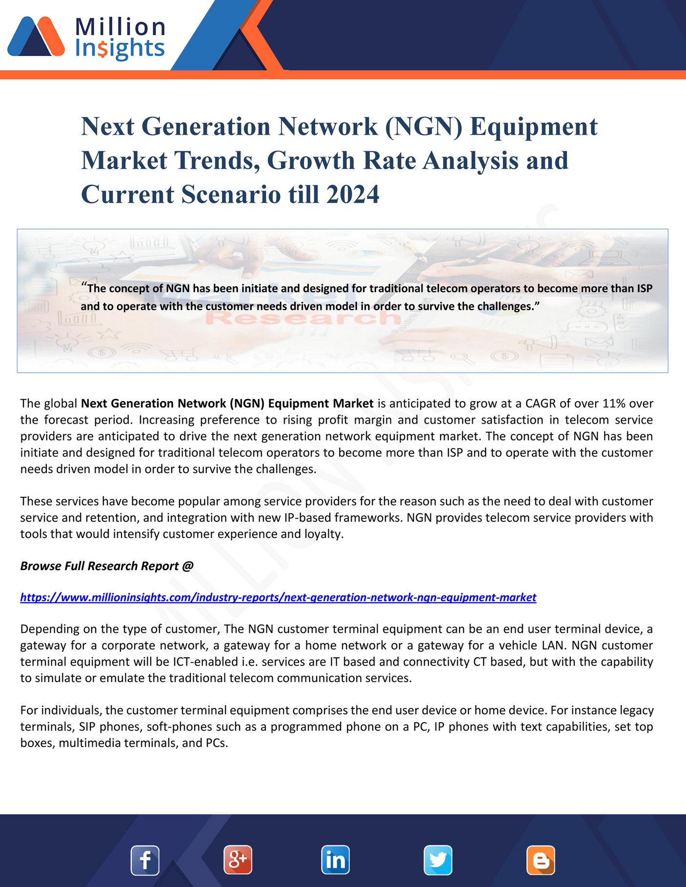 Million Insights - Next Generation Network (NGN) Equipment Market Trends, Growth Rate Analysis ...