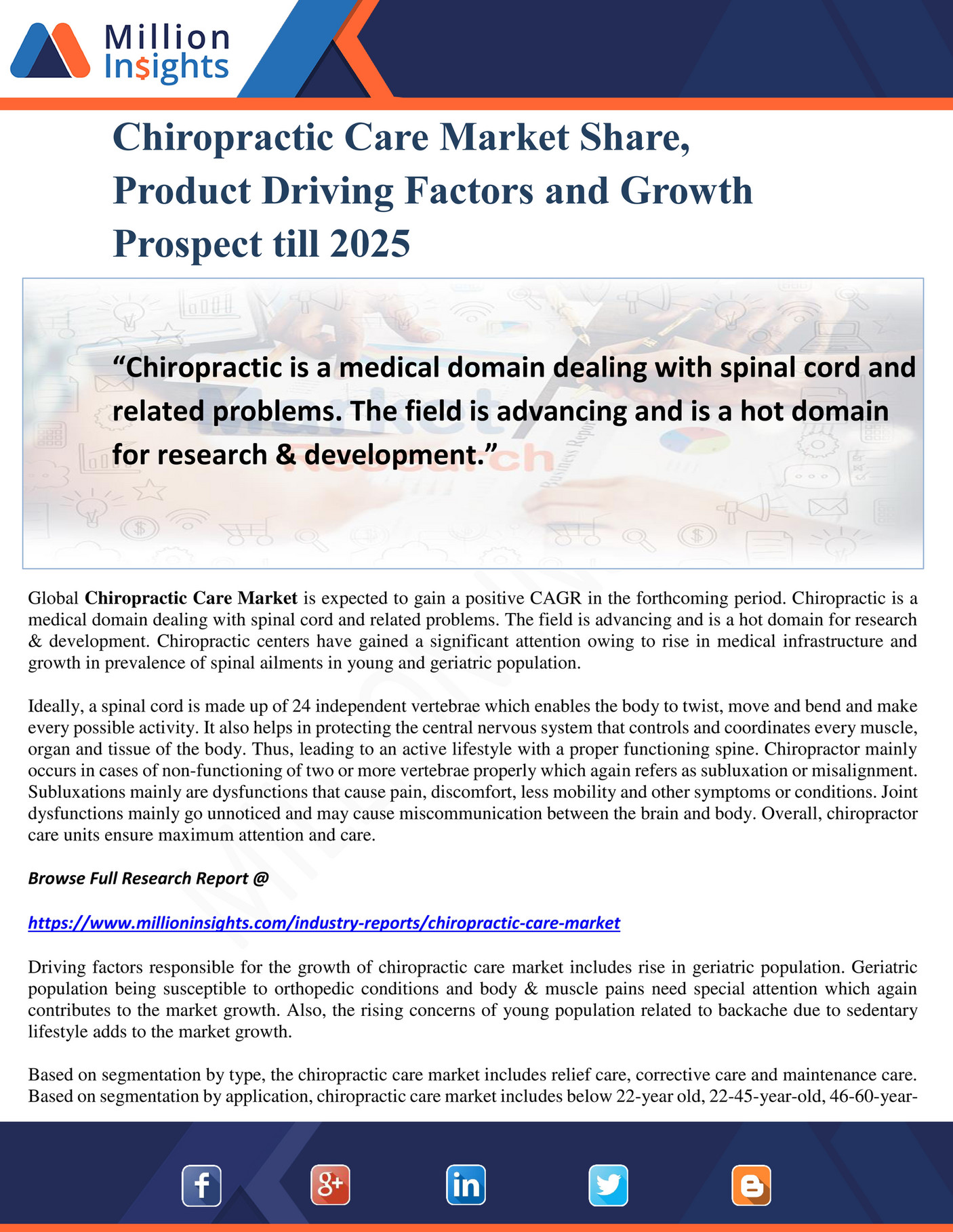 Million Insights - Chiropractic Care Market Share, Product Driving ...
