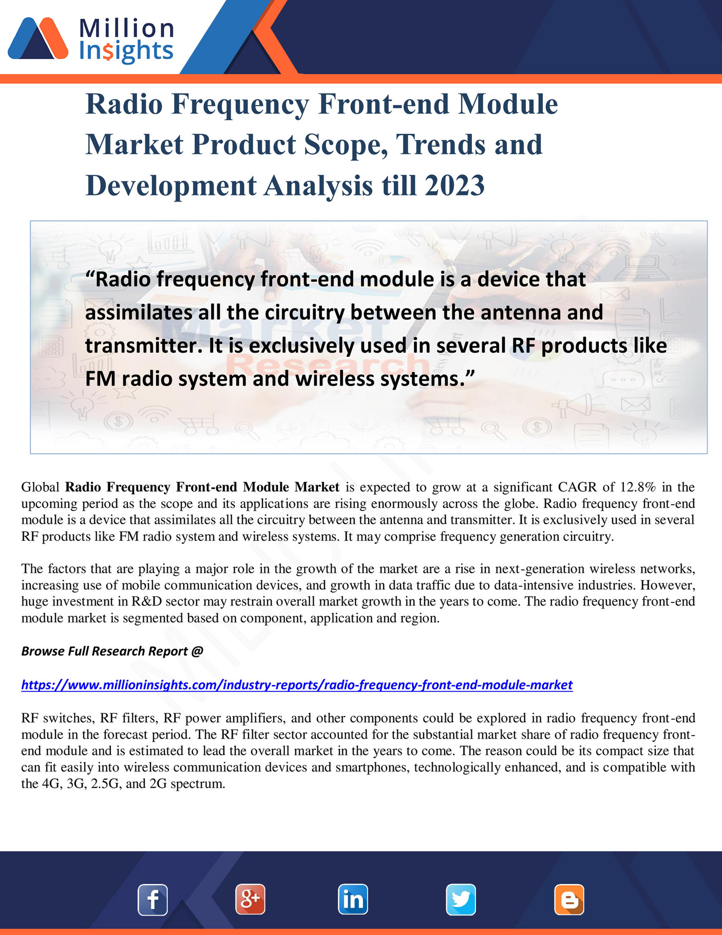 Million Insights - Radio Frequency Front-end Module Market Product ...