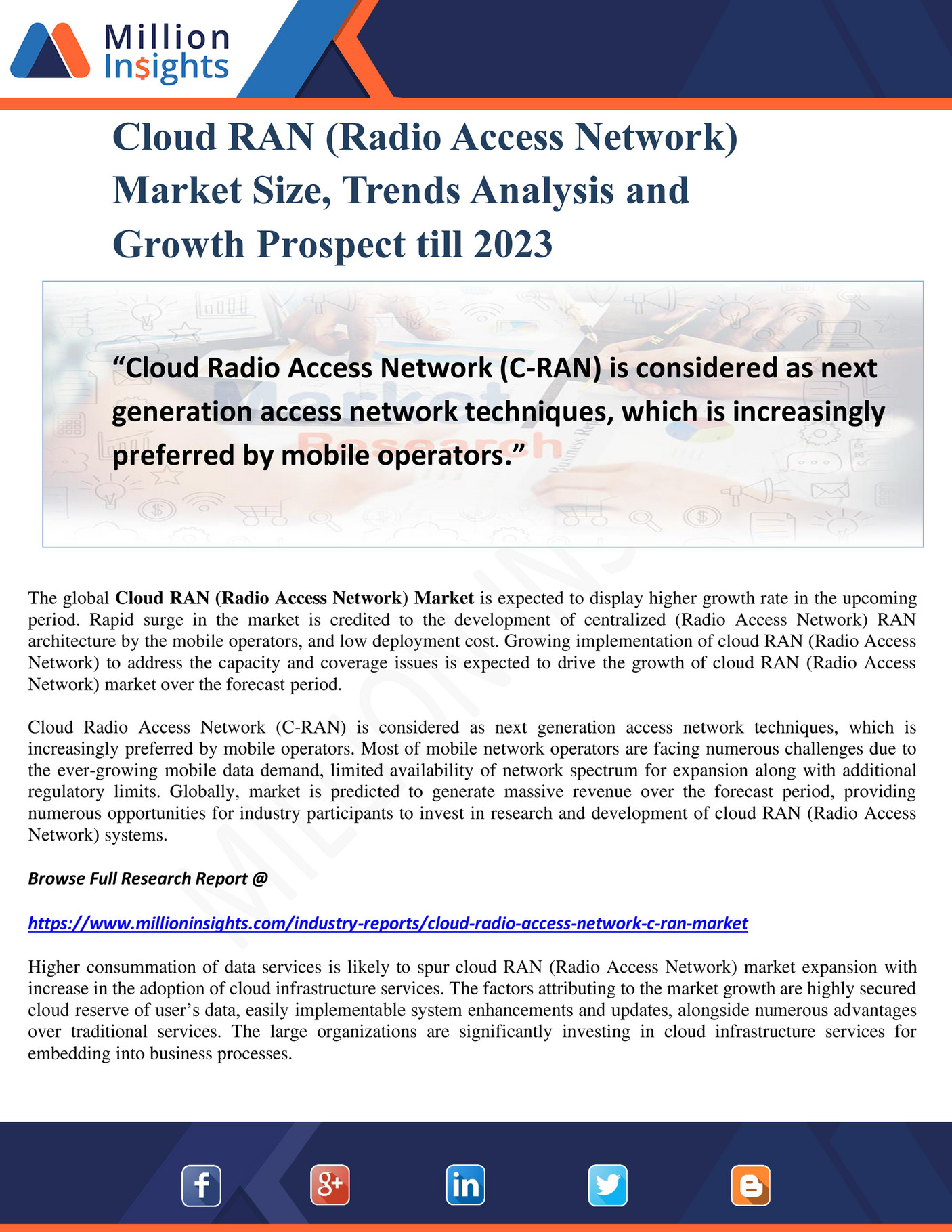 Million Insights - Cloud RAN (Radio Access Network) Market Size, Trends ...