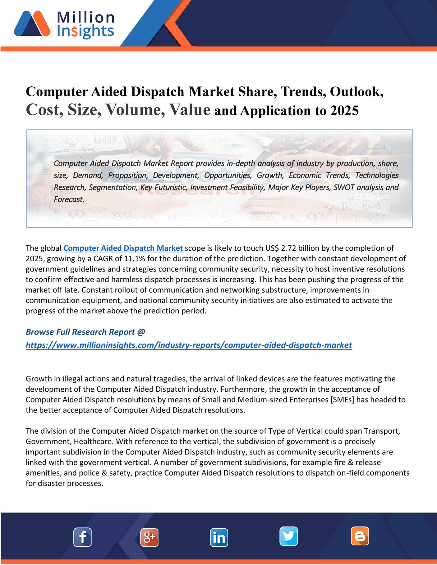 Market Hub - Computer Aided Dispatch Market 2025 By New Technologies ...