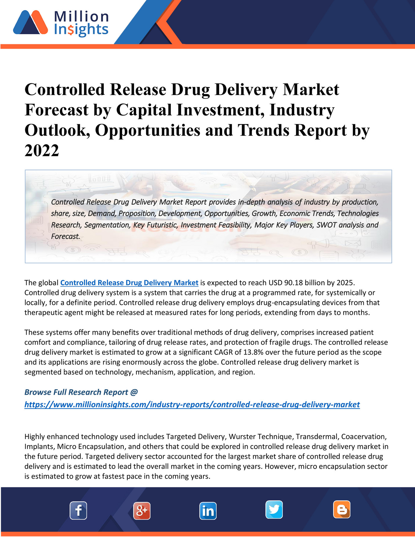 Market Hub - Controlled Release Drug Delivery Market By 2025 - Share ...