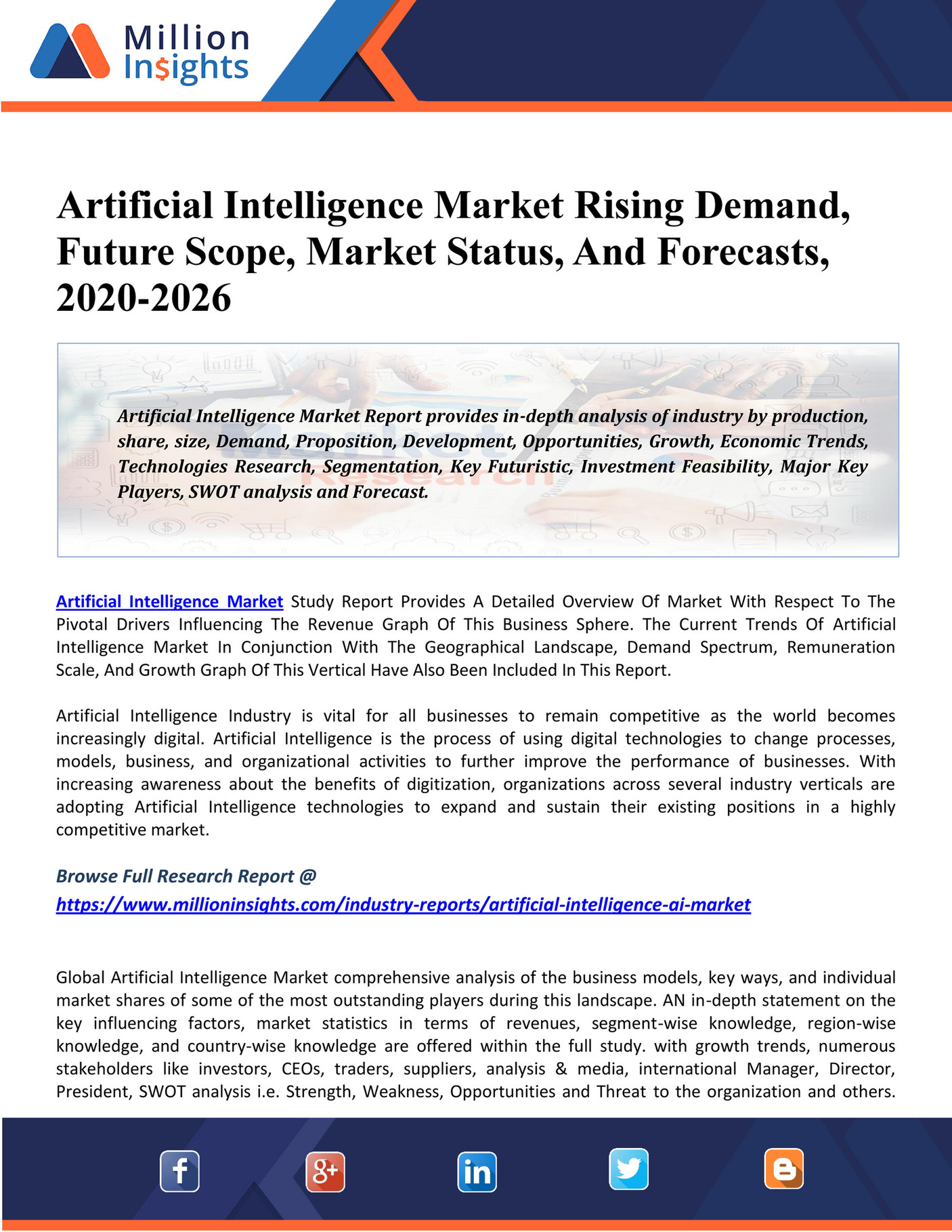 Market Hub - Artificial Intelligence Market 2020 Industry Price Trend ...