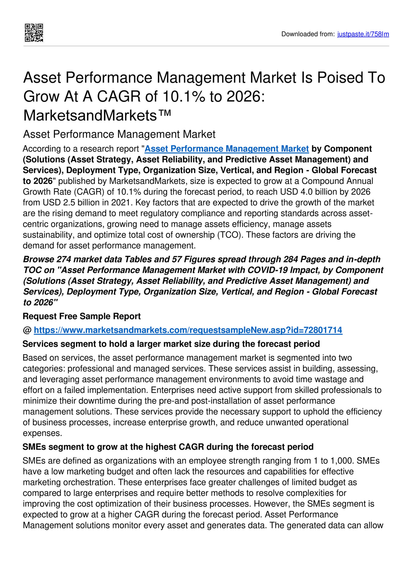 Market Hub Asset Performance Management Market To Reflect Impressive market-hub-asset-performance-management-market-to-reflect-impressive