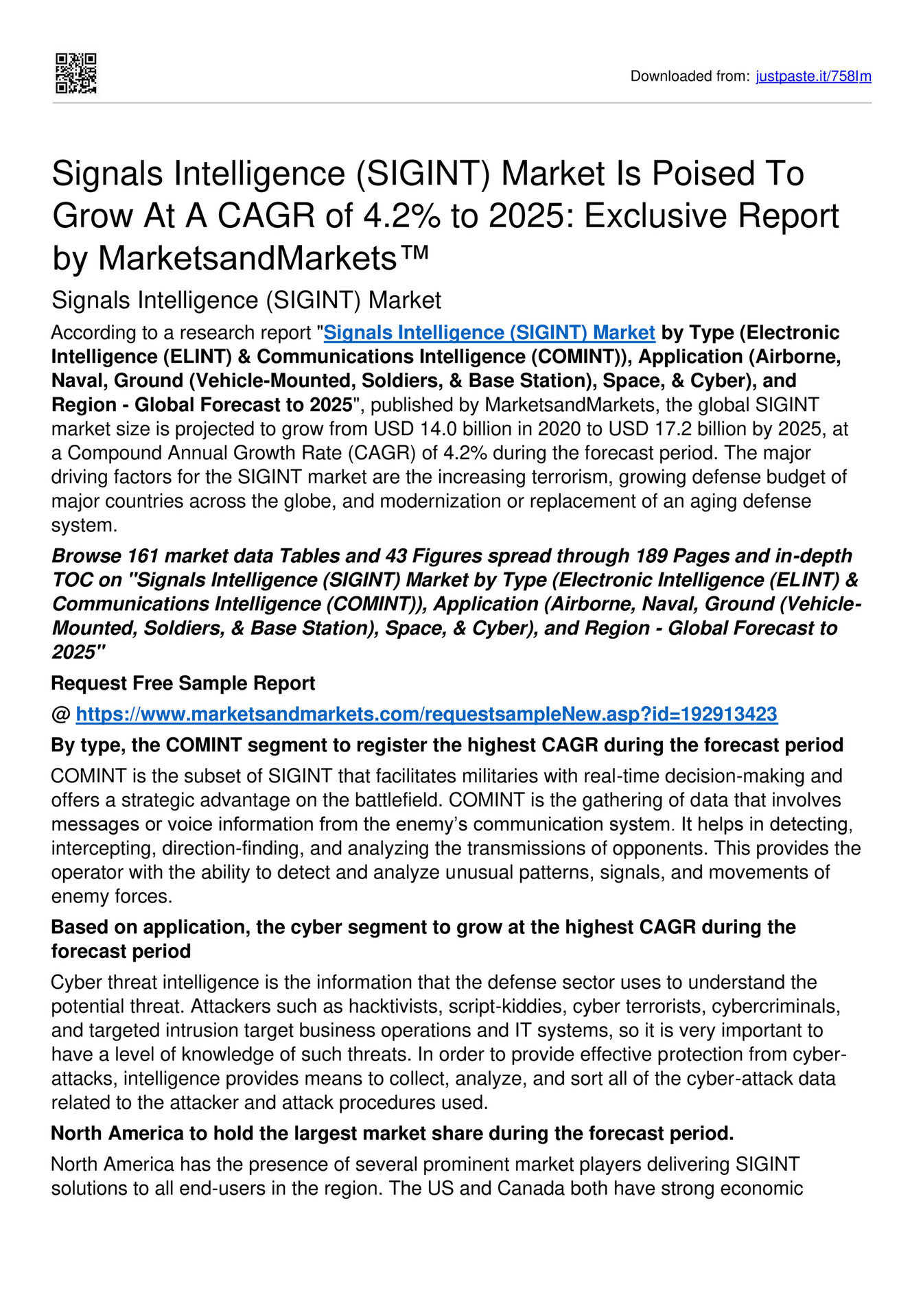 Market Hub - Signals Intelligence Market Surge Valuation Of USD 17.2 ...