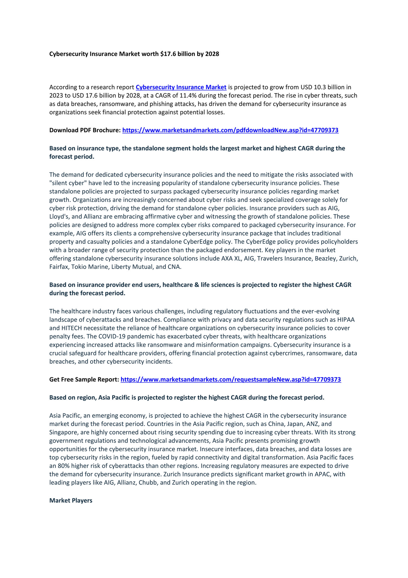 Market Hub - Cybersecurity Insurance Market Share Analysis, Key Growth ... Market Hub - Cybersecurity Insurance Market Share Analysis, Key Growth ...
