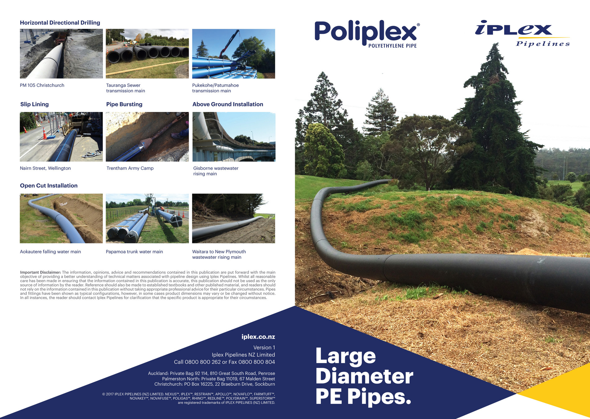 Iplex Pipelines NZ - Iplex NZ - Poliplex Large Diameter A5 Brochure ...