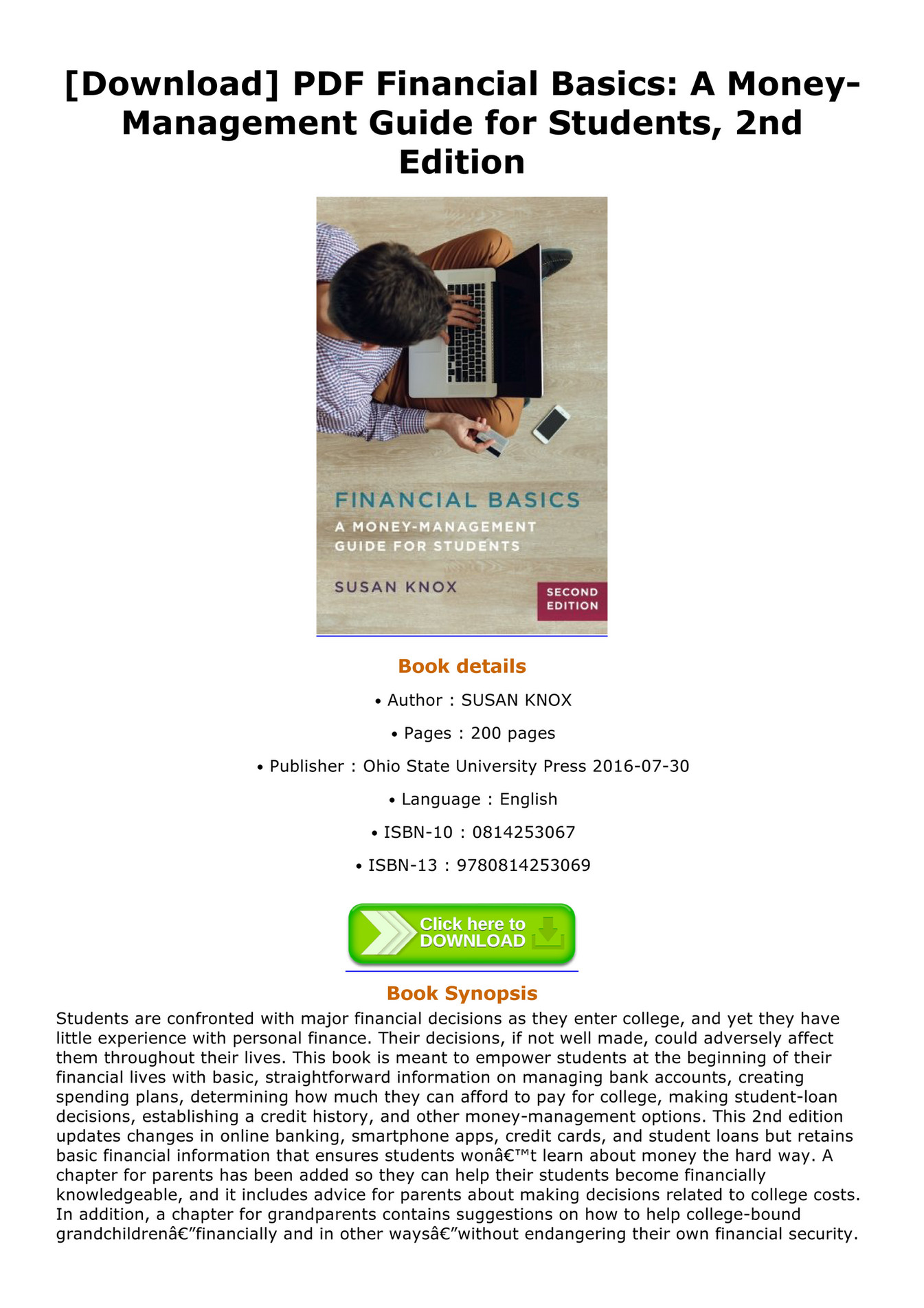 Pittmonpreston84 - Download PDF Financial Basics A Money Management ...