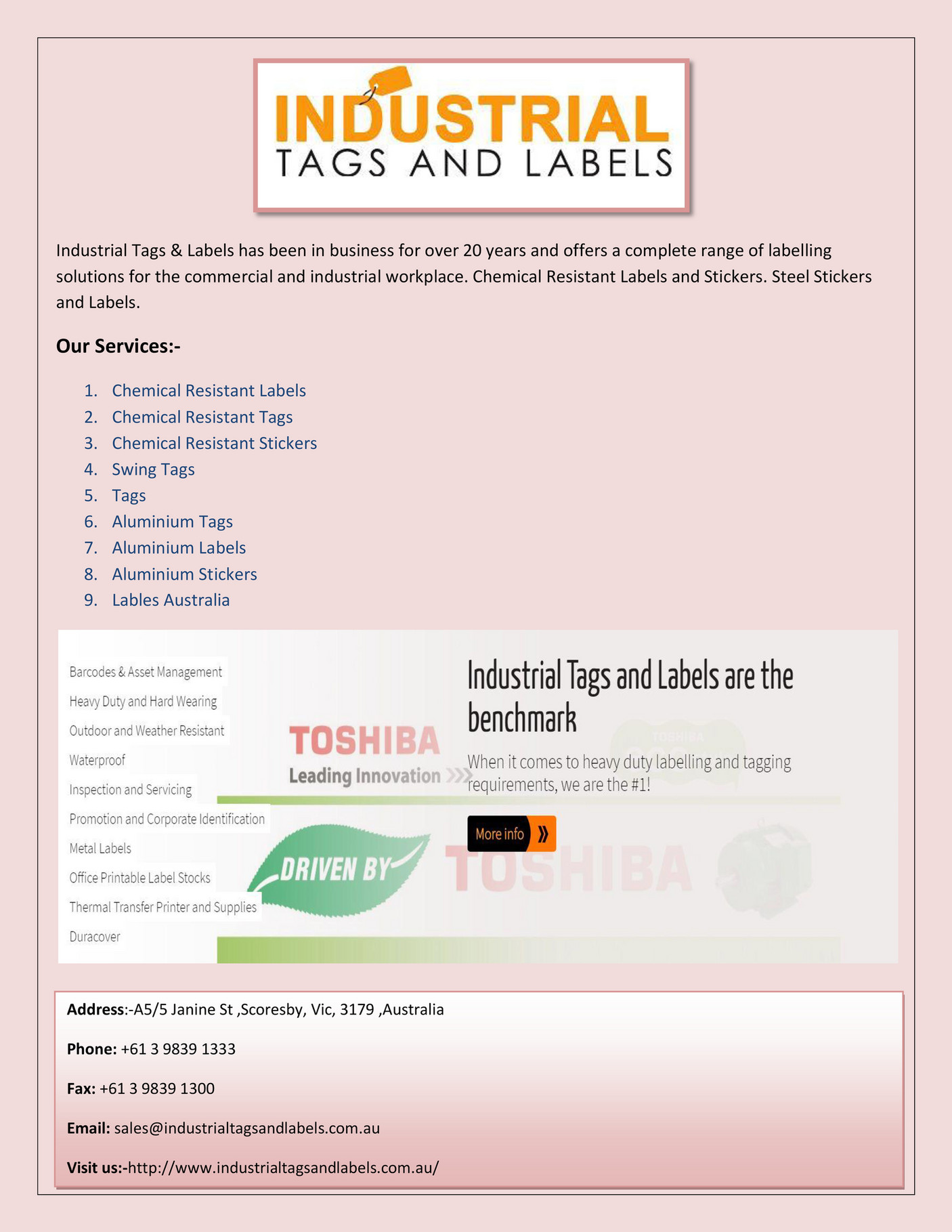 My publications - Custom Industrial Labels - Page 1 - Created with ...