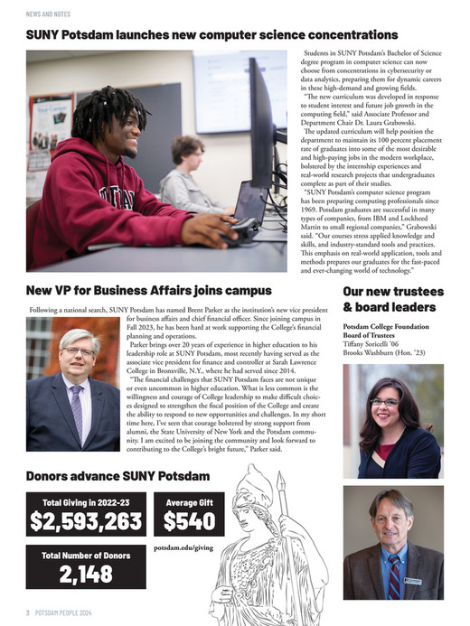 SUNY Potsdam - Potsdam People 2024 - Page 4-5 - Created with Publitas.com
