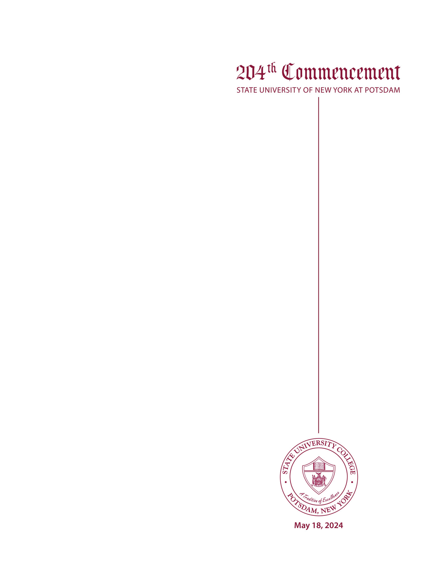 SUNY Potsdam - 2024 Commencement Program - Page 2-3 - Created with Publitas.com