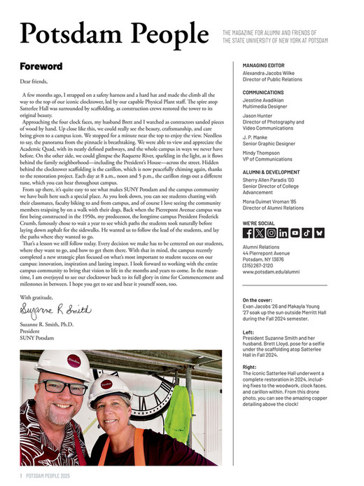SUNY Potsdam - Potsdam People 2025 - Page 2-3 - Created with Publitas.com