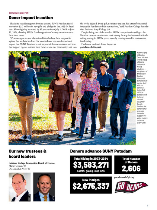 SUNY Potsdam - Potsdam People 2025 - Page 6-7 - Created with Publitas.com