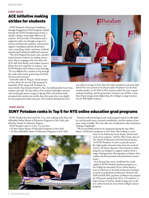 SUNY Potsdam - Potsdam People 2025 - Page 4-5 - Created with Publitas.com