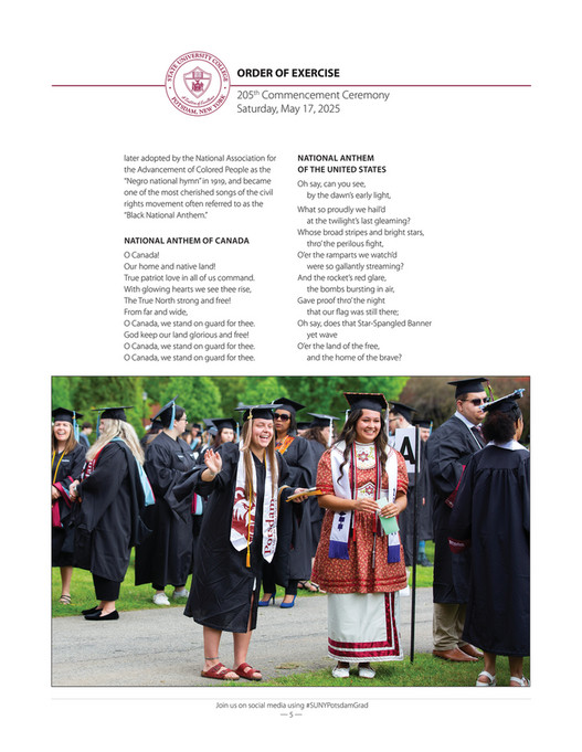 SUNY Potsdam 2025 Commencement Program - Page 4-5 - Created with Publitas.com