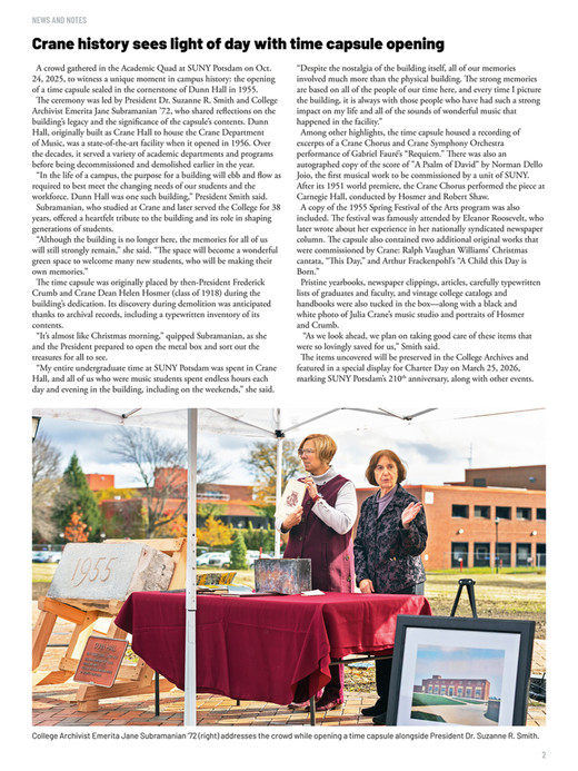 SUNY Potsdam - Potsdam People 2026 - Page 2-3 - Created with Publitas.com