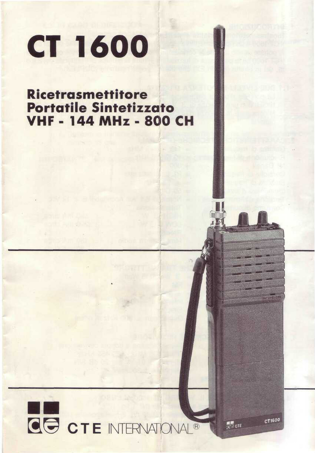 SV1AHH - CT-1600 INSTRUCTION MANUAL - Page 1 - Created with Publitas.com