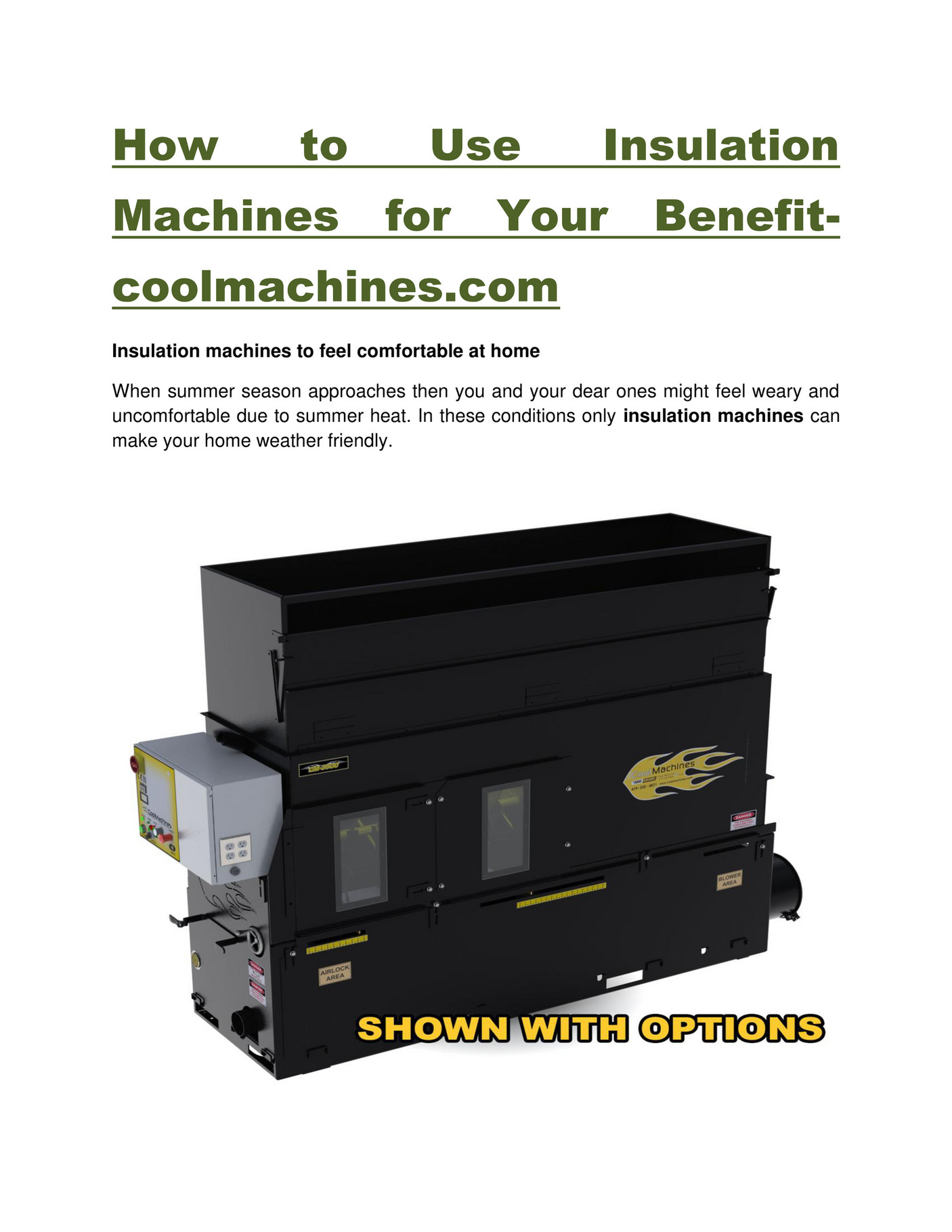 My publications - How to Use Insulation Machines for Your Benefit ...