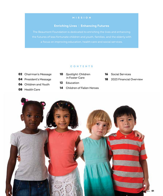 Beaumont Foundation - BFA 2023 AR - Page 2-3 - Created with Publitas.com
