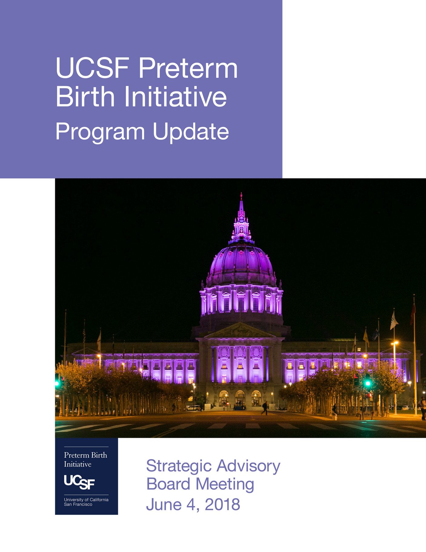 UCSF - Strategic Advisory Board 2018 Meeting Pre-Read - Page 1 ...