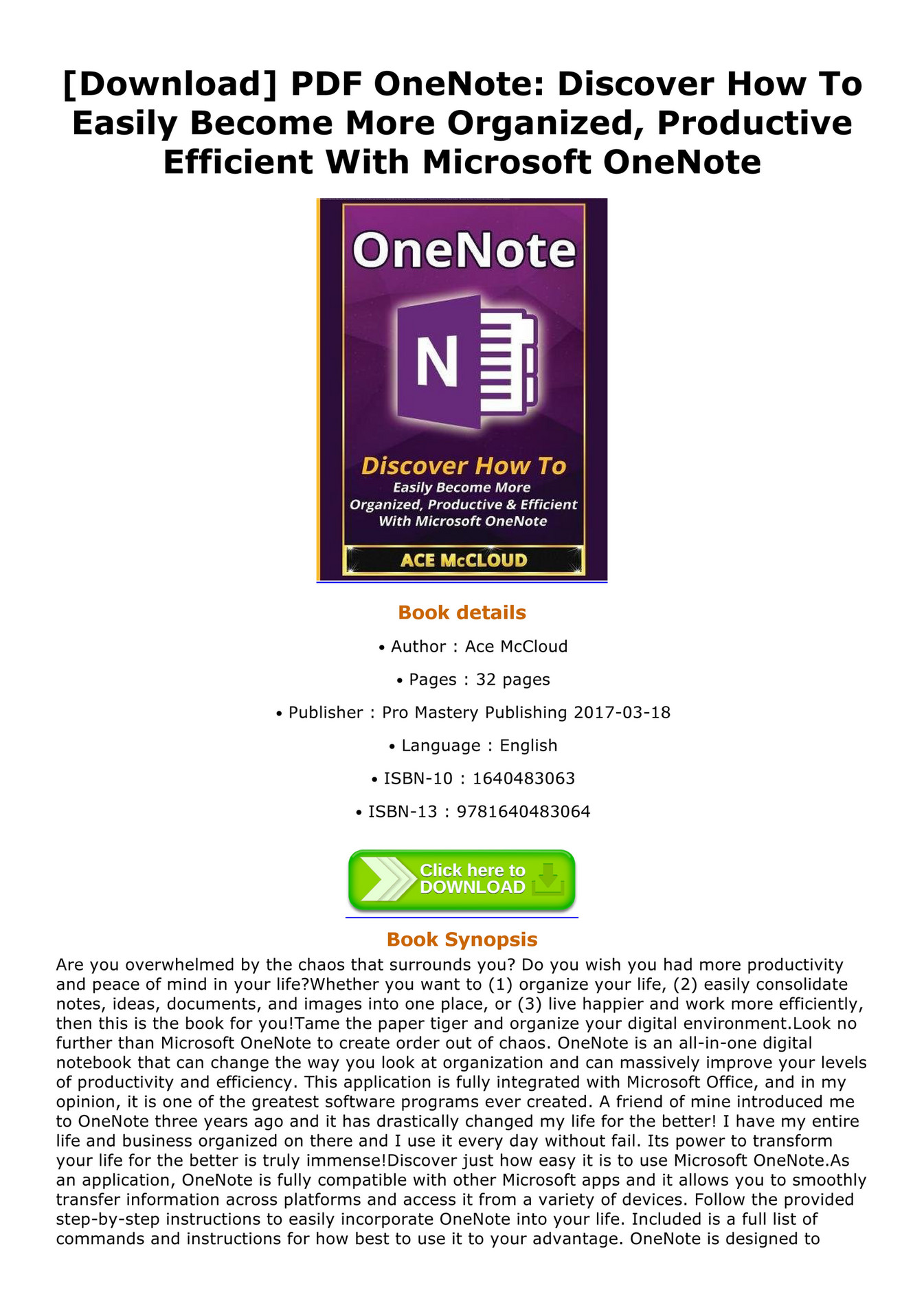 Download PDF OneNote Discover How To Easily Become More Organized ...