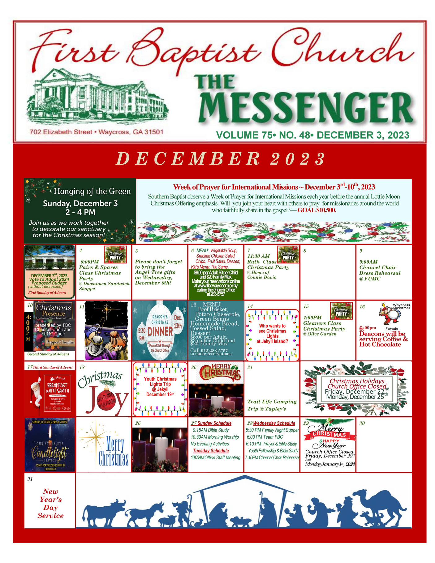 First Baptist Church Waycross, GA - First Sunday of Advent, December 3 ...