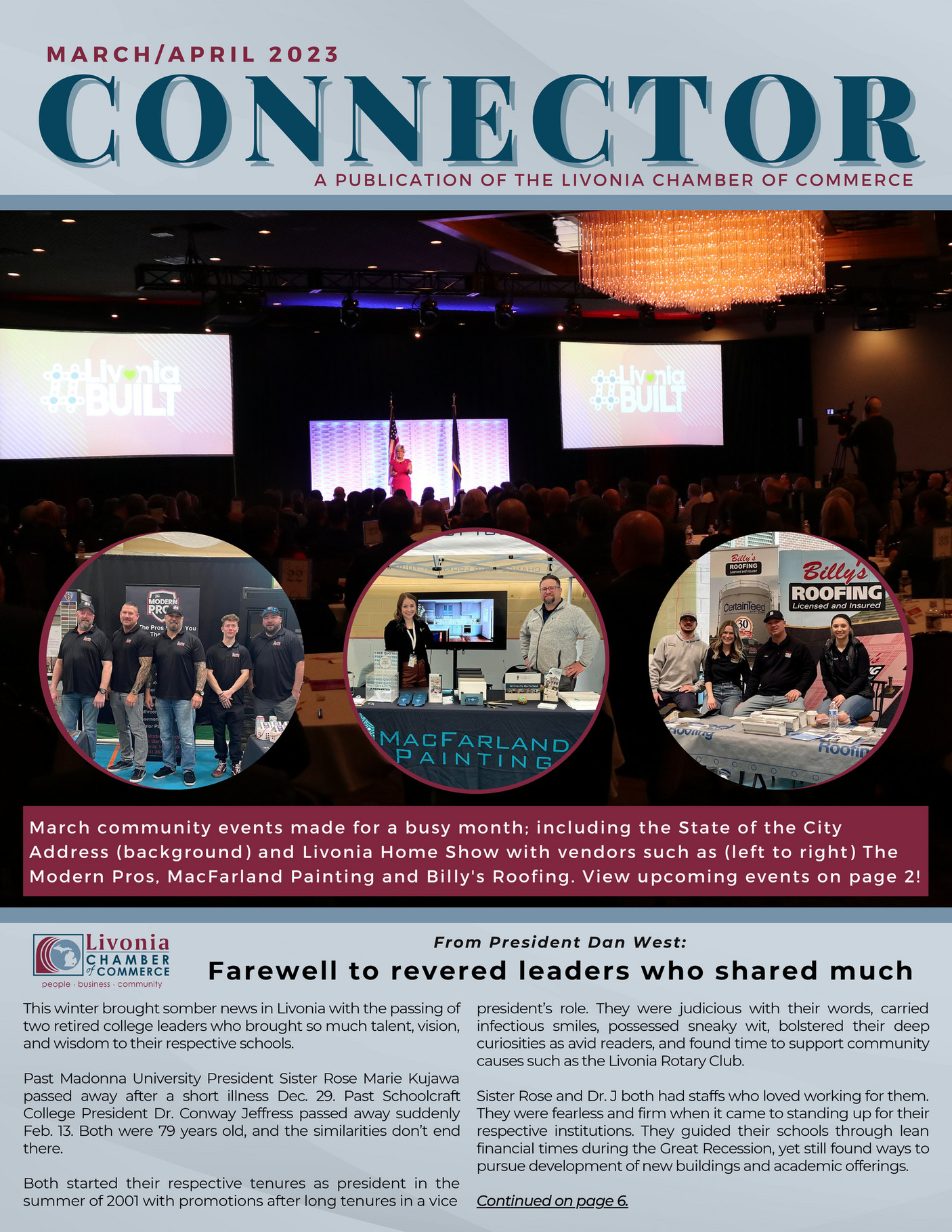 Livonia Chamber of Commerce - March/April 2023 Newsletter - Page 1 - Created with Publitas.com