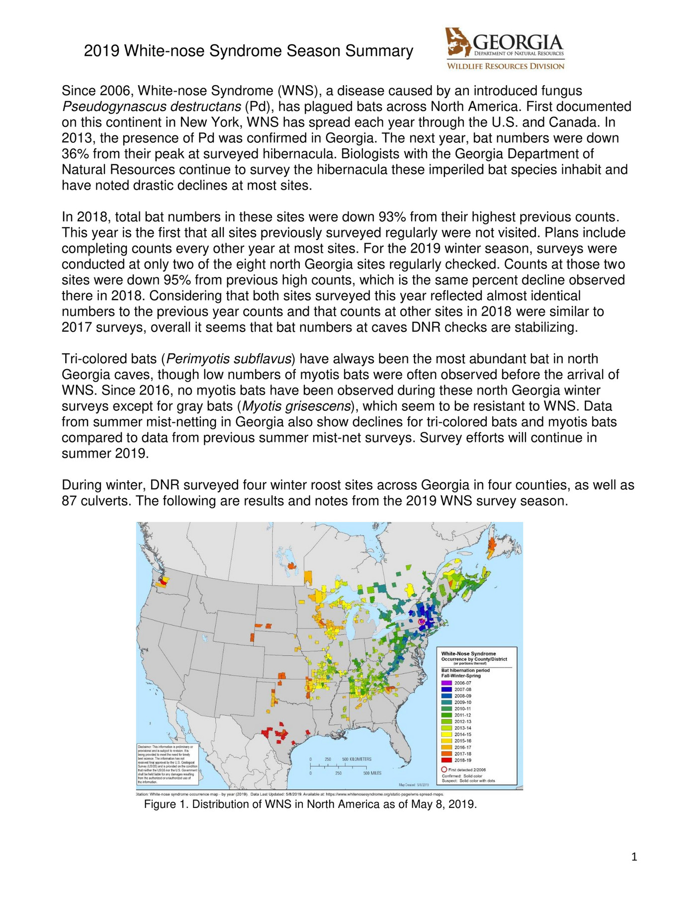 Georgia Department of Natural Resources - White-nose Syndrome in ...