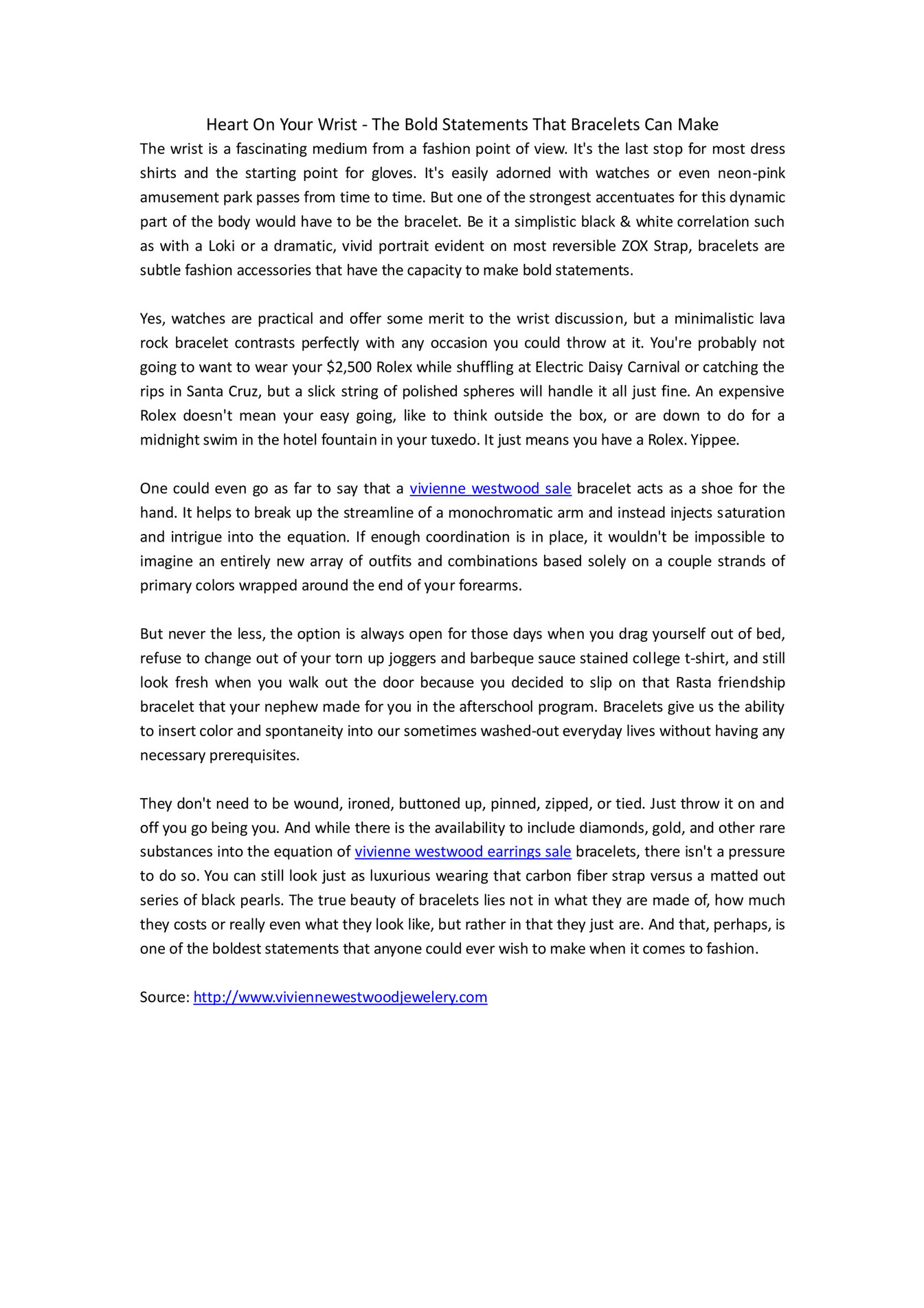 My publications - The Bold Statements That Bracelets Can Make. - Page 1 ...