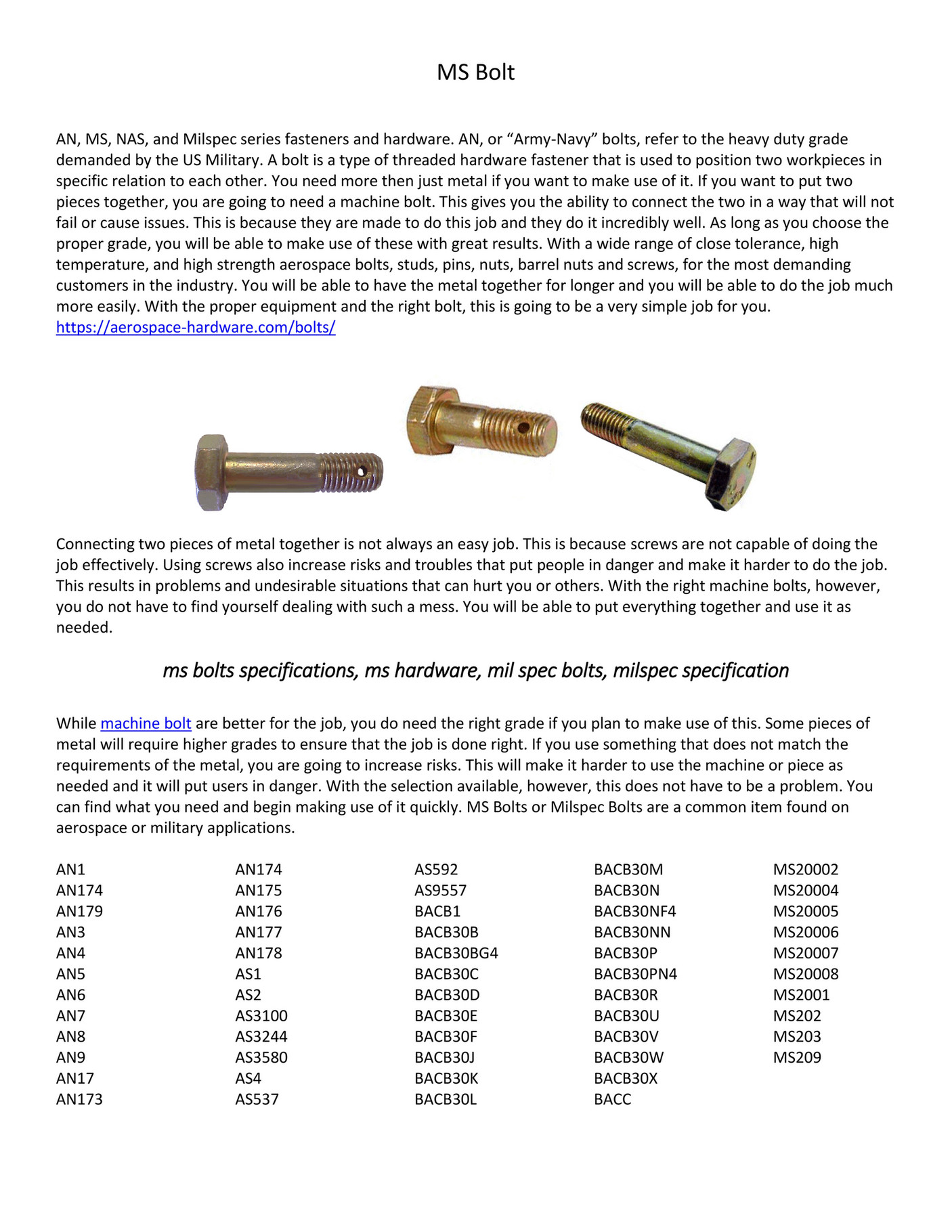 My publications - Mil spec Bolt - Page 1 - Created with Publitas.com