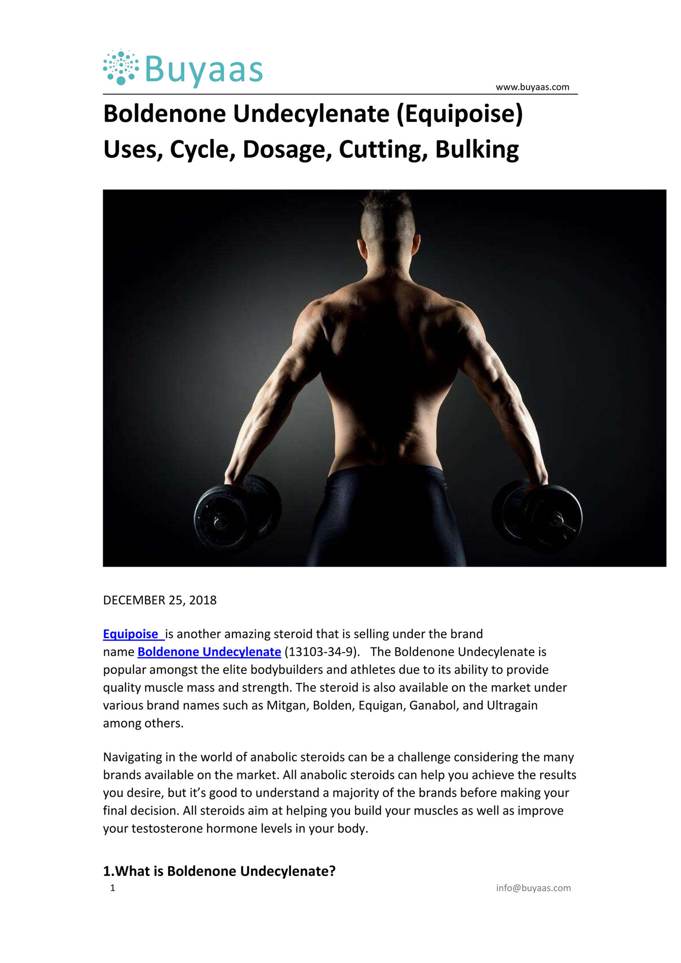 My publications - Boldenone Undecylenate (Equipoise) Uses_ Cycle ...