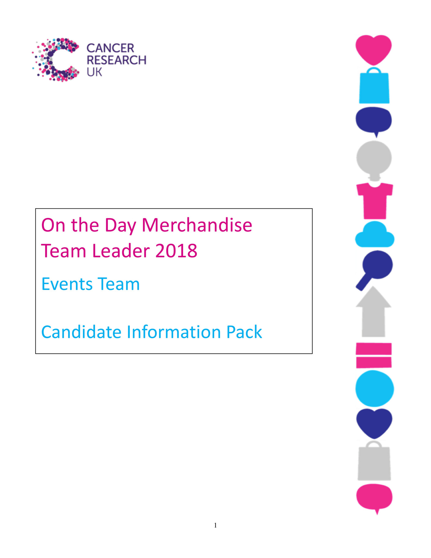 Cancer Research UK - OTD Merchandise Team Leader - Candidate Pack ...