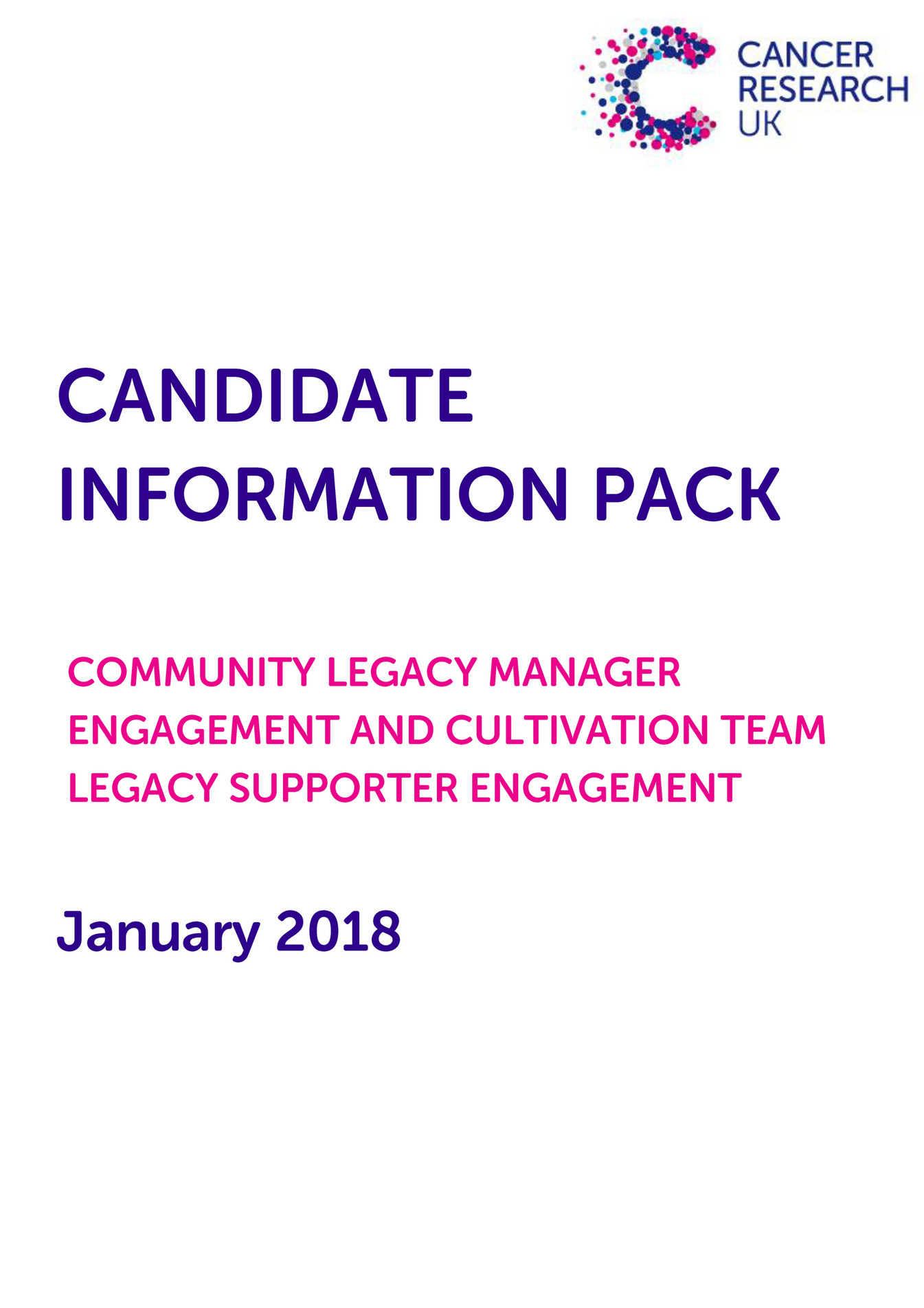 Cancer Research UK - CLM Candidate Pack 2018 - Page 1 - Created with ...