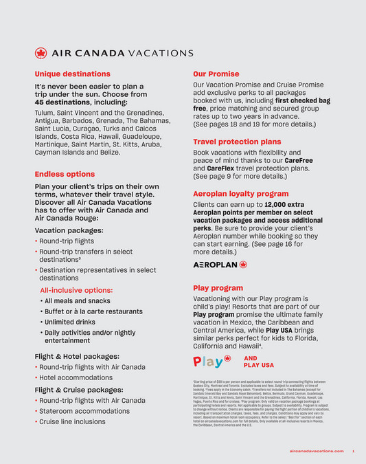 Air Canada Vacations - Air Canada Vacations_Sun_Toolkit_2024-2025 - Page 2-3 - Created with ...