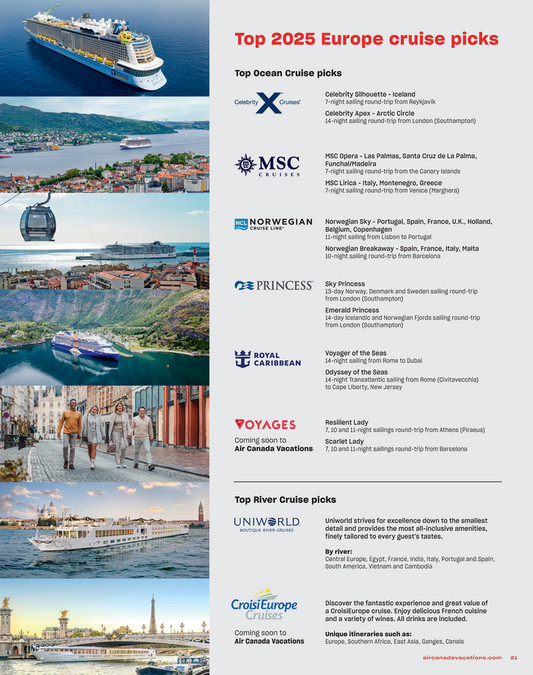 Air Canada Vacations - Air Canada Vacations_Europe_Toolkit_2025 - Page 22-23 - Created with ...