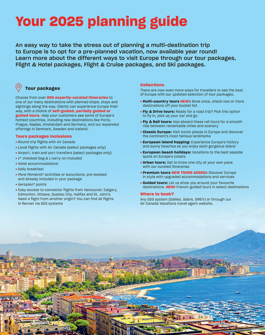 Air Canada Vacations - Air Canada Vacations_Europe_Toolkit_2025 - Page 6-7 - Created with ...
