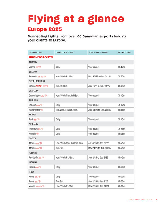 Air Canada Vacations - Air Canada Vacations_Europe_Toolkit_2025 - Page 8-9 - Created with ...
