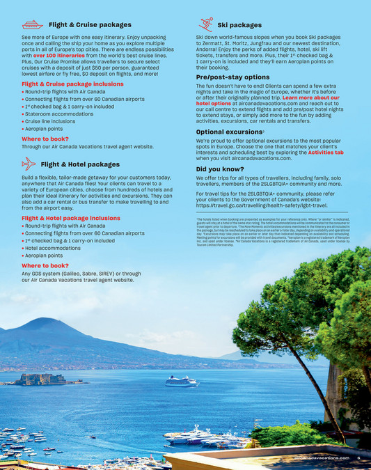 Air Canada Vacations - Air Canada Vacations_Europe_Toolkit_2025 - Page 6-7 - Created with ...