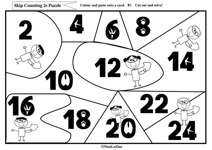 ninalazina - 2-times-table-printable-skip-counting-jigsaw-puzzle ...