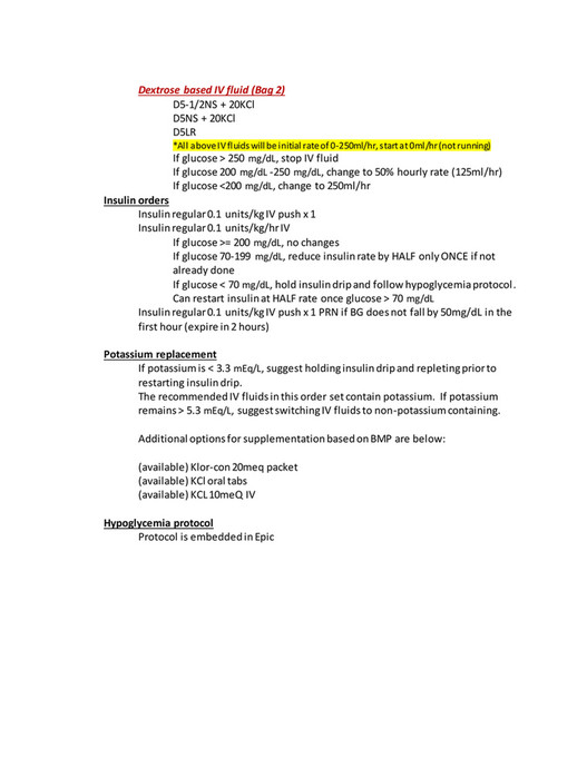 Harris Health System - NEW - Adult DKA Management Orders - Page 2-3 ...