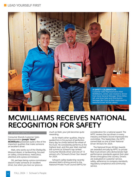 Schwan's Company - Schwan's_People_Magazine_Fall_2024 - Page 6-7 - Created with Publitas.com